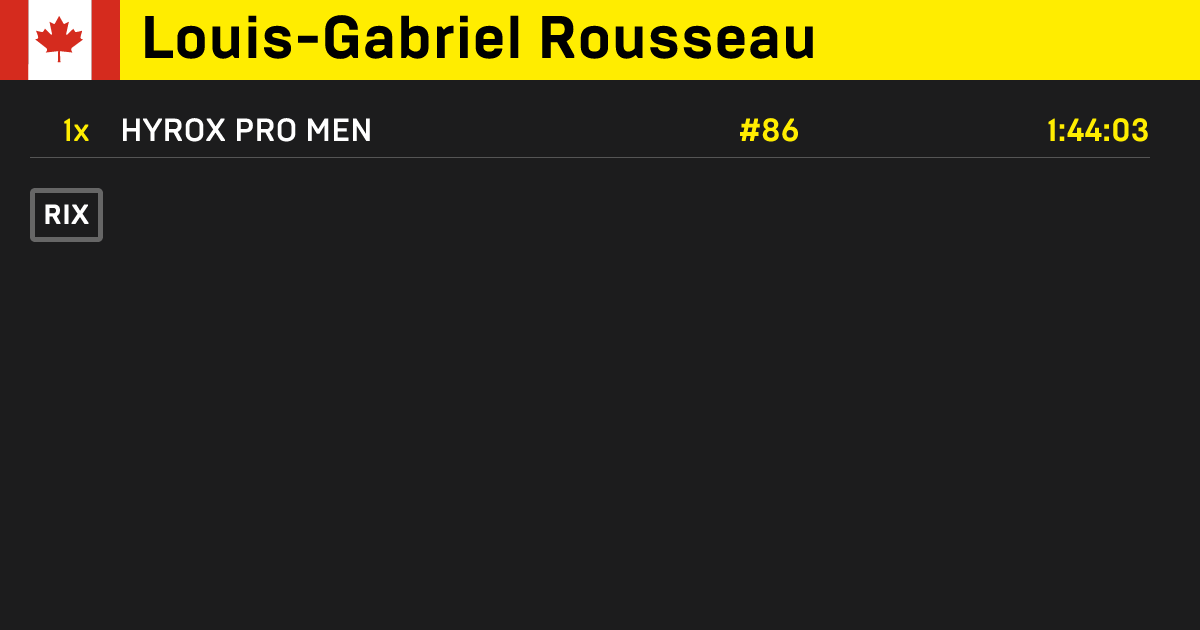 Louis-Gabriel Rousseau, HYROX PRO athlete