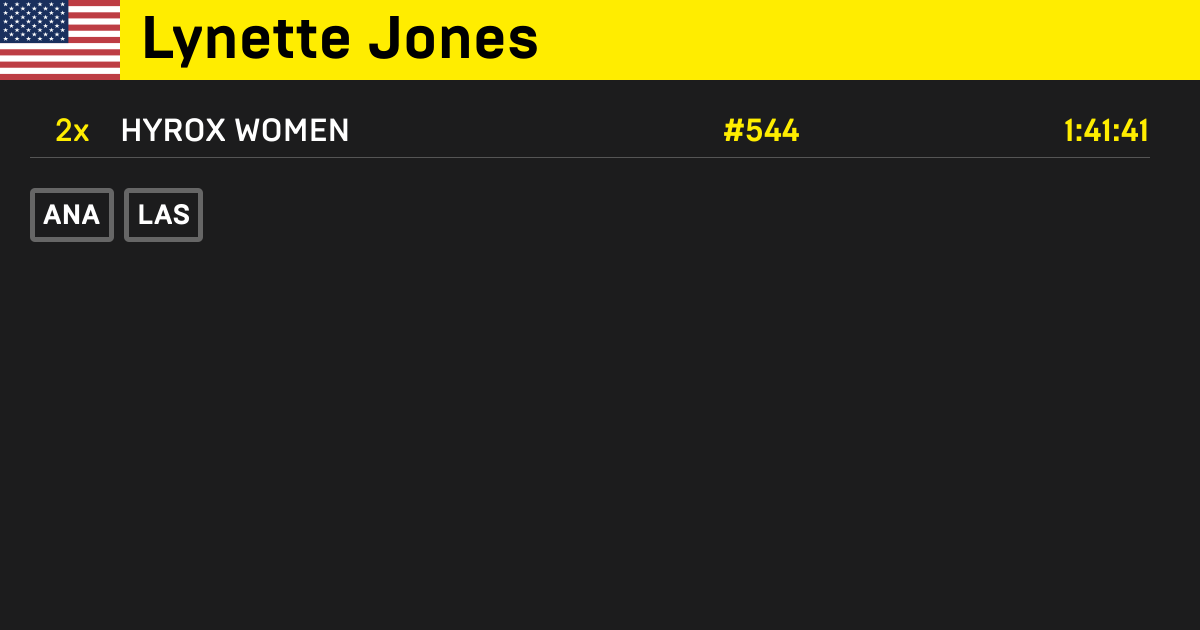 Lynette Jones, HYROX OPEN athlete