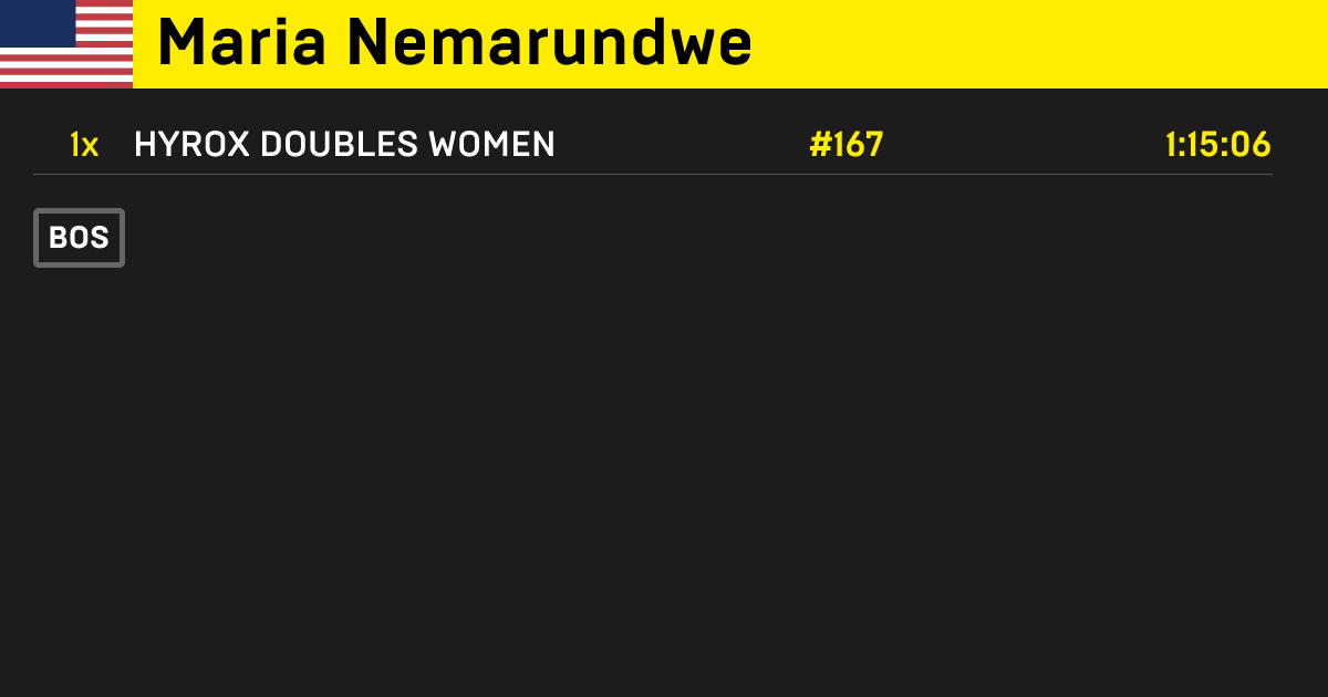 Maria Nemarundwe, HYROX OPEN athlete