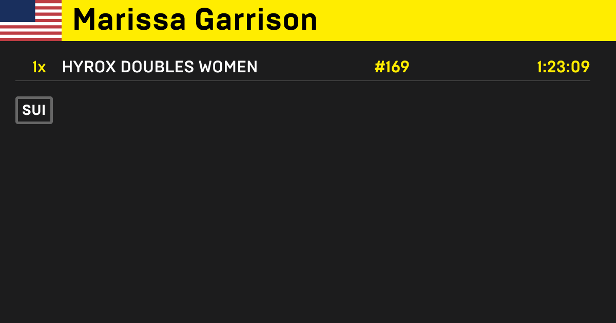 Marissa Garrison, HYROX athlete