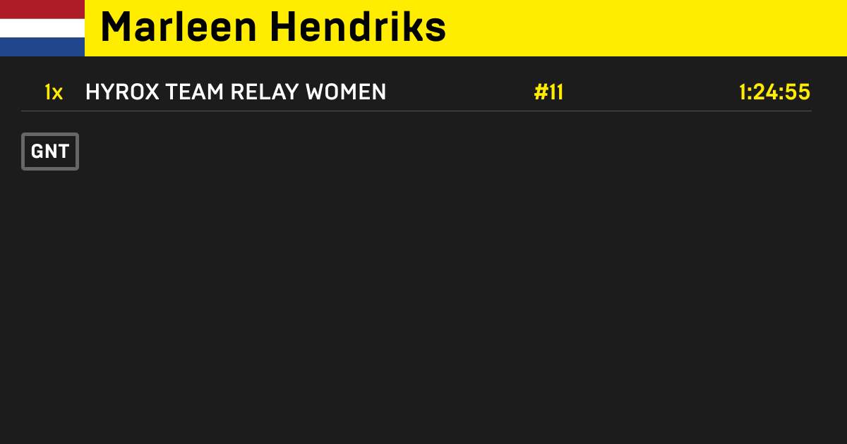 Marleen Hendriks, HYROX OPEN athlete