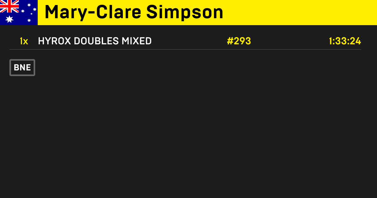 Mary-Clare Simpson, HYROX athlete