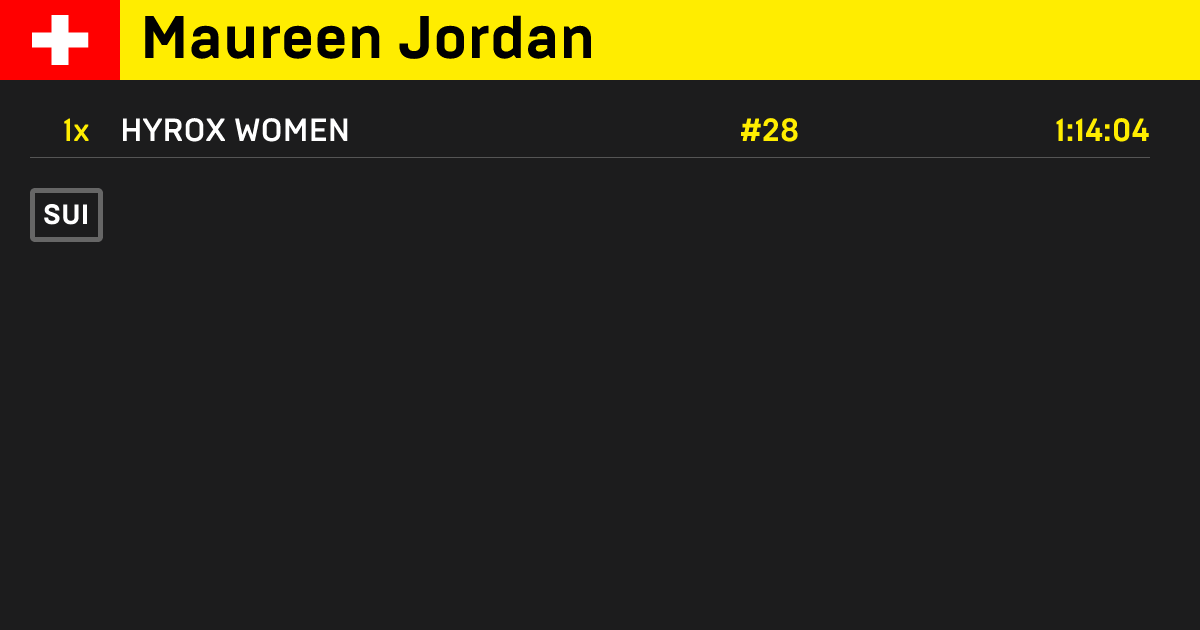 Maureen Jordan, HYROX athlete