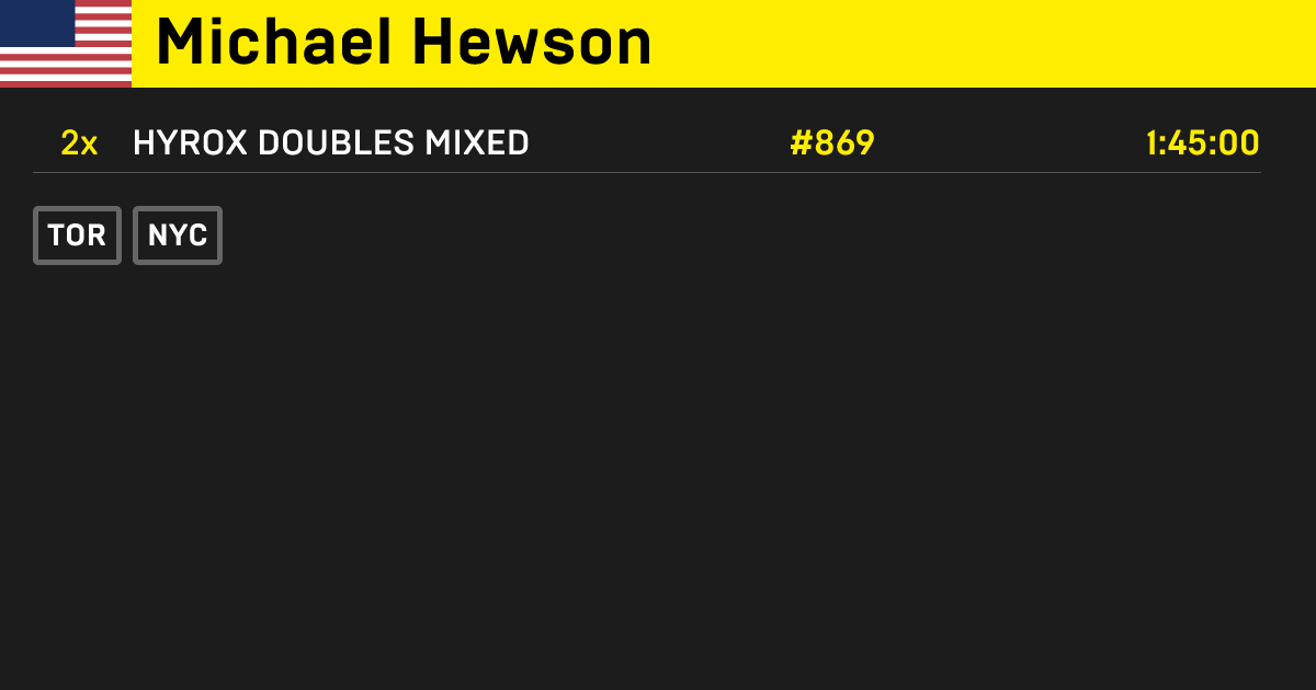 Michael Hewson, HYROX athlete