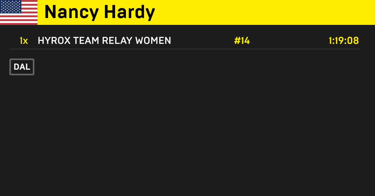 Nancy Hardy, HYROX OPEN athlete