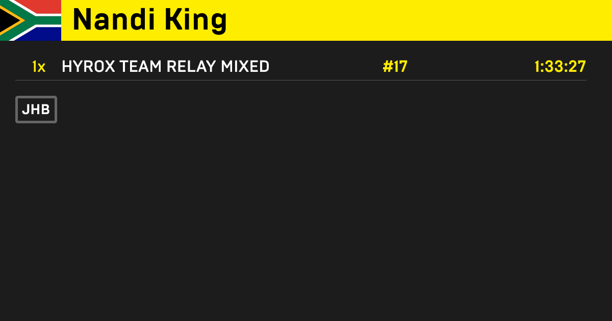 Nandi King, HYROX athlete