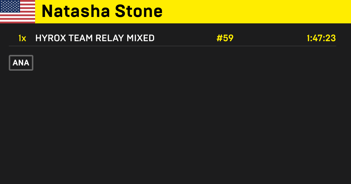 Natasha Stone, HYROX OPEN athlete