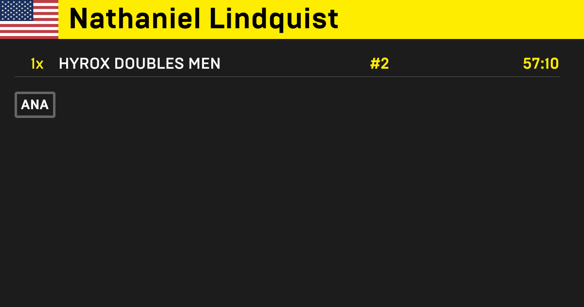 Nathaniel Lindquist, HYROX OPEN athlete