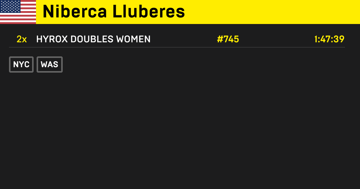 Niberca Lluberes, HYROX OPEN athlete