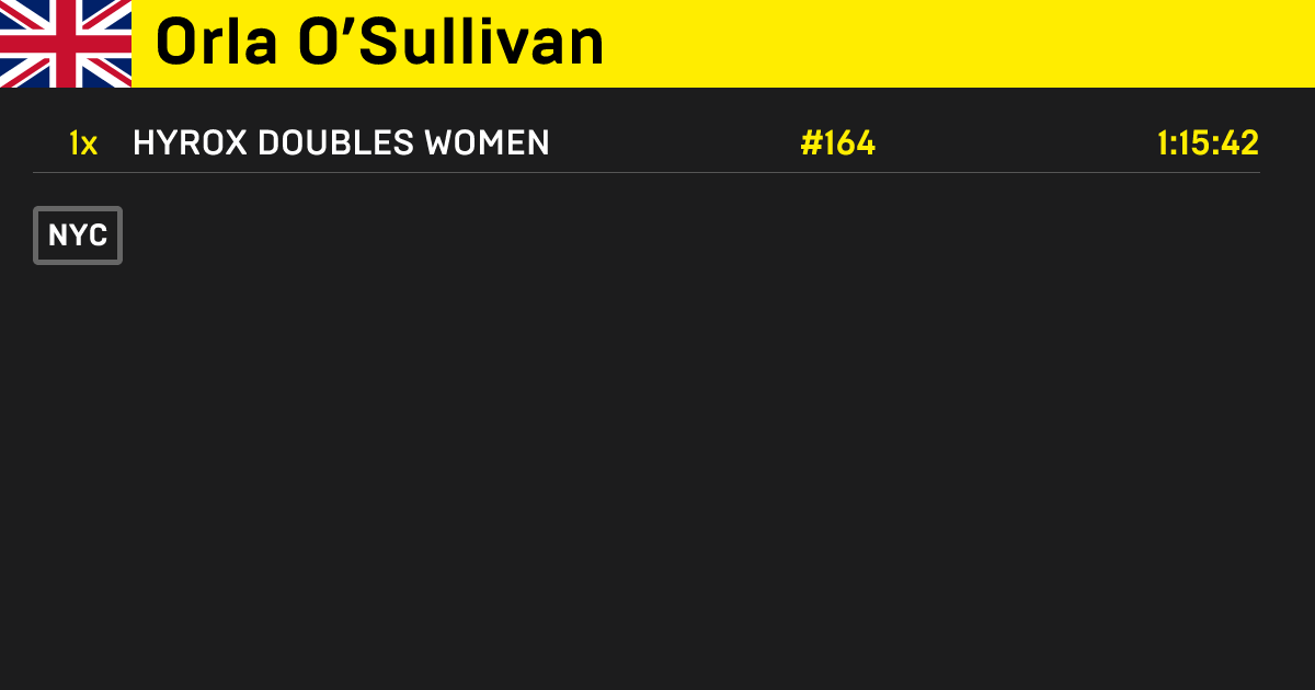 Orla O’Sullivan, HYROX athlete