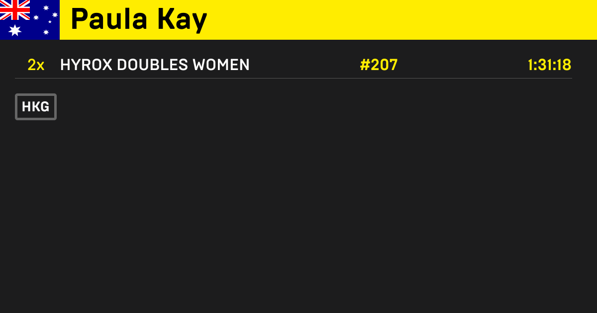 Paula Kay, HYROX OPEN athlete