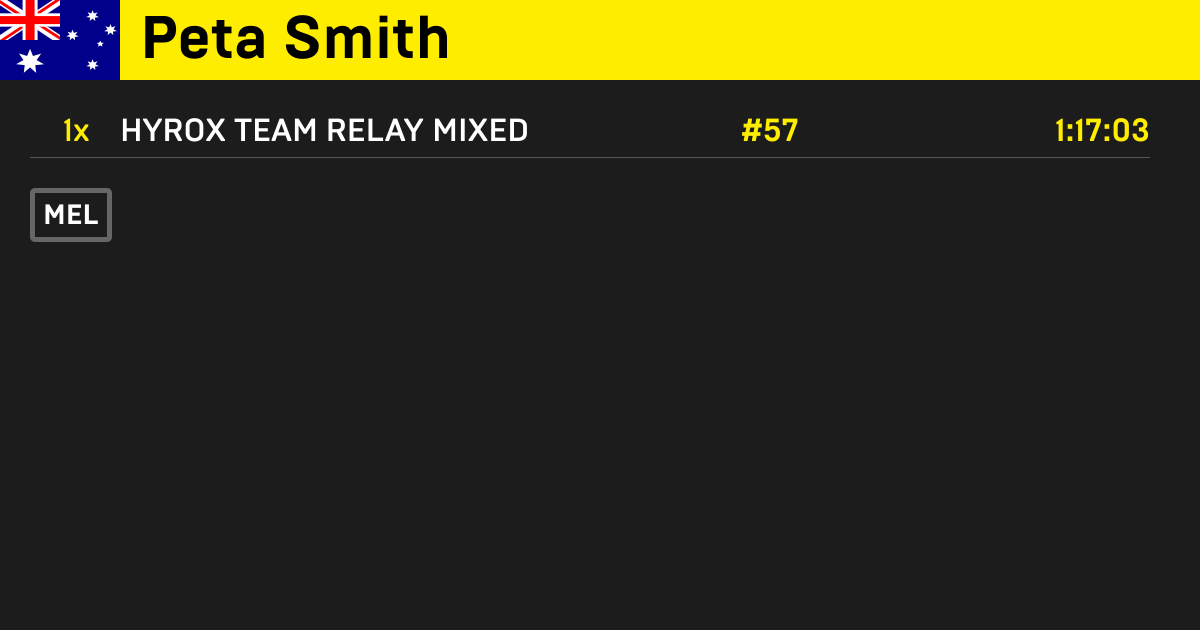 Peta Smith, HYROX OPEN athlete