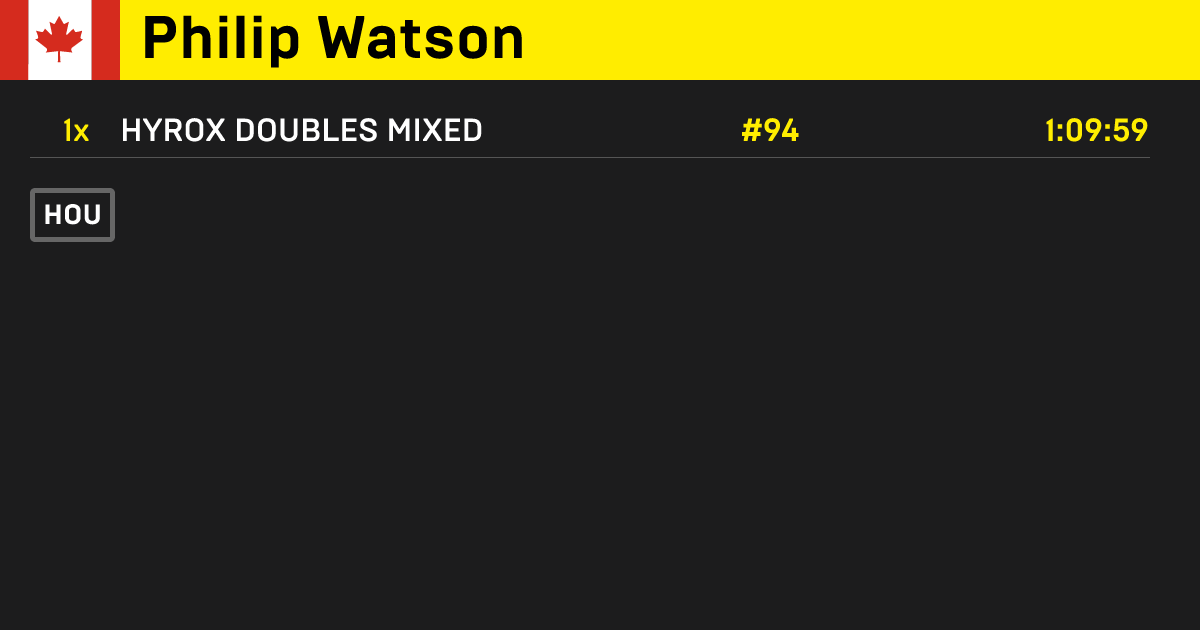 Philip Watson, HYROX athlete