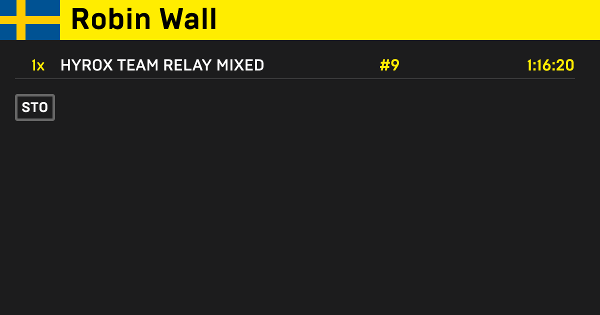 Robin Wall, HYROX athlete