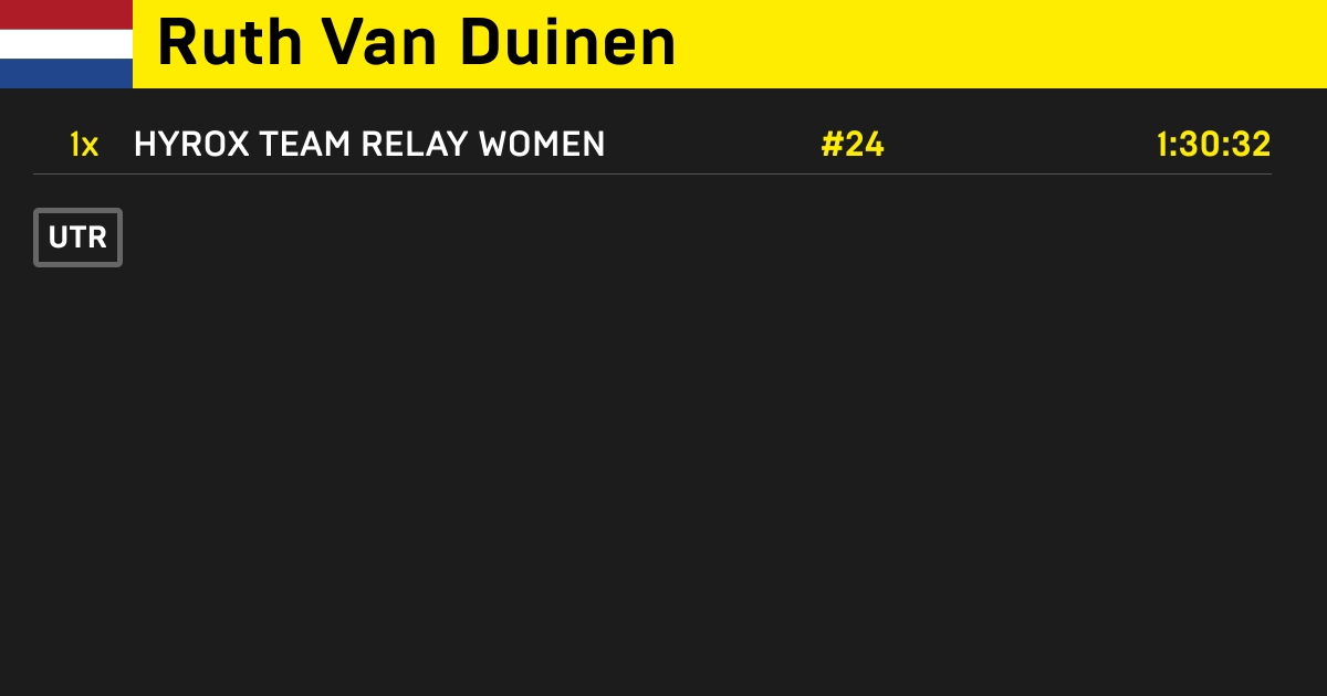 Ruth Van Duinen, HYROX OPEN athlete