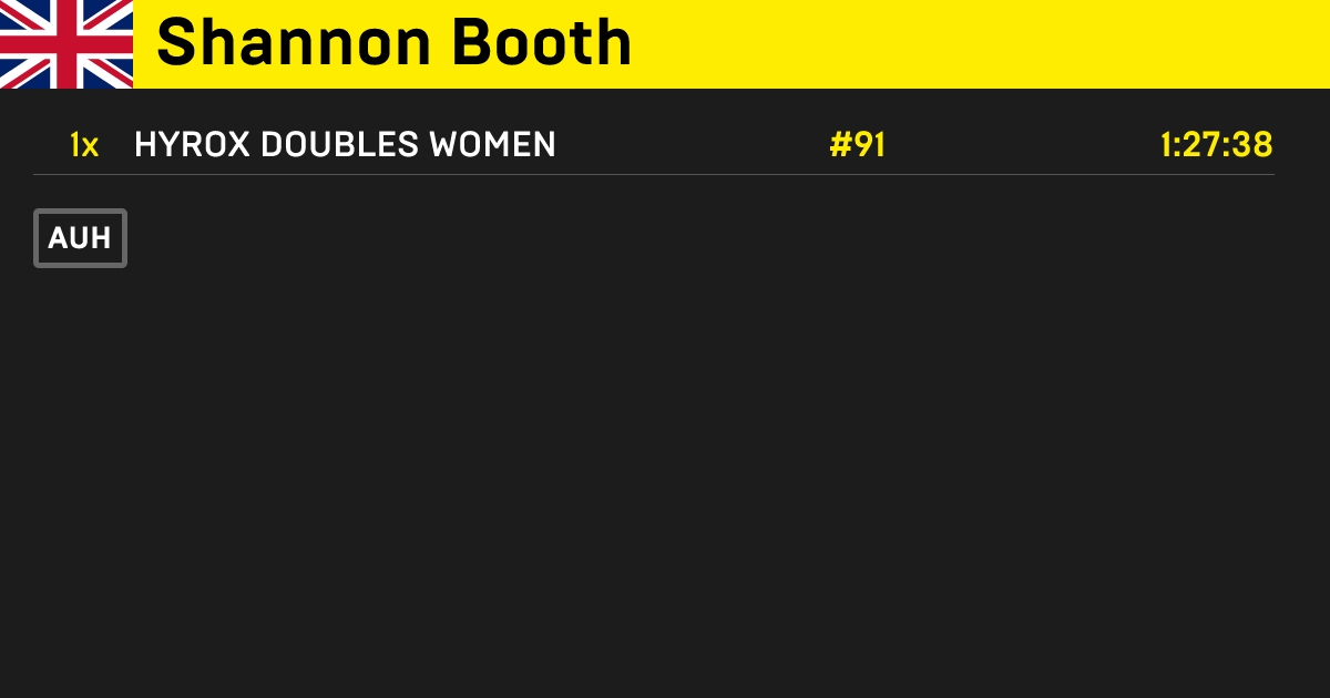 Shannon Booth, HYROX athlete