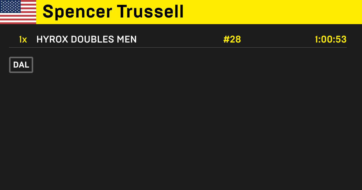 Spencer Trussell, HYROX OPEN athlete
