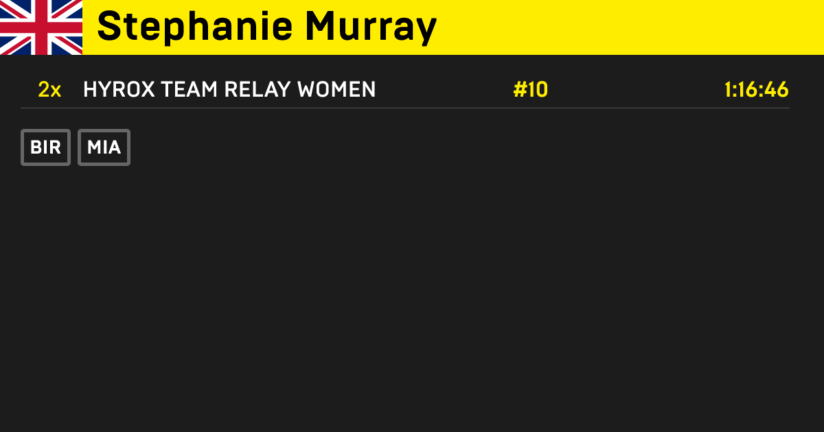 Stephanie Murray, HYROX athlete