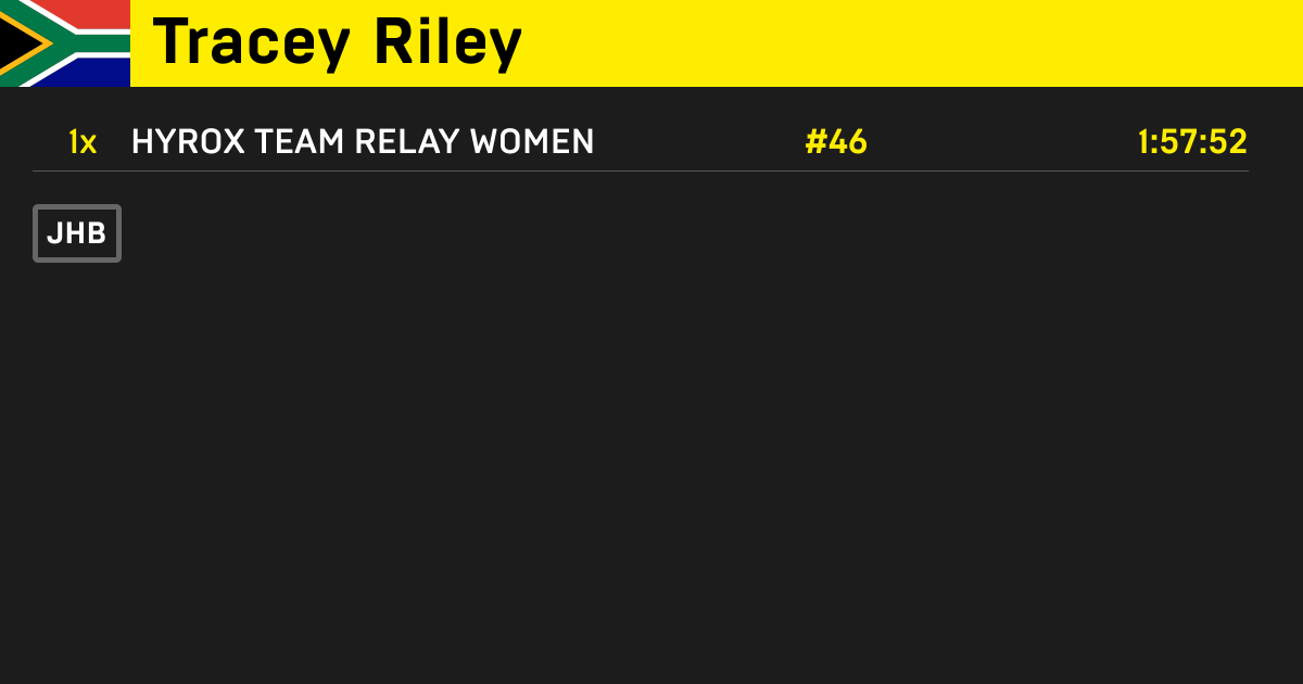 Tracey Riley, HYROX OPEN athlete