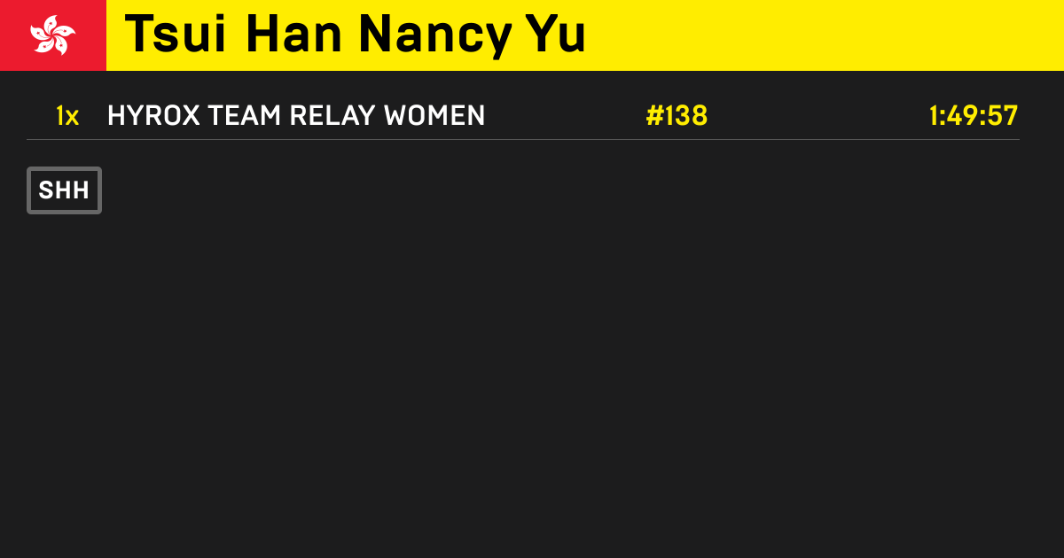 Tsui Han Nancy Yu, HYROX OPEN athlete