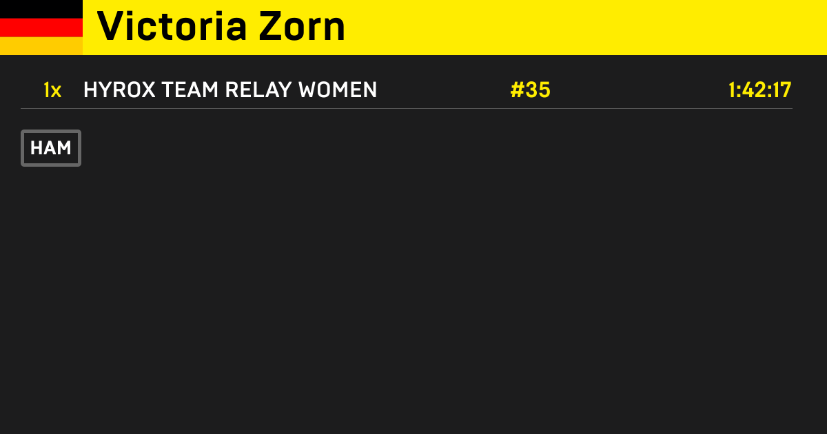 Victoria Zorn, HYROX OPEN athlete