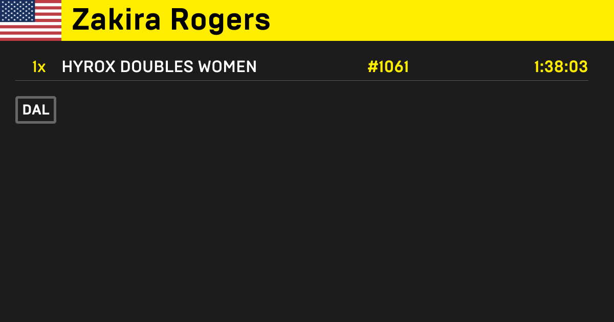 Zakira Rogers, HYROX OPEN athlete