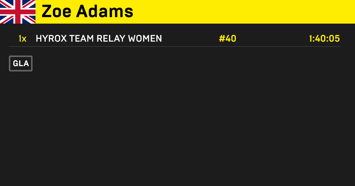 Zoe Adams, HYROX athlete