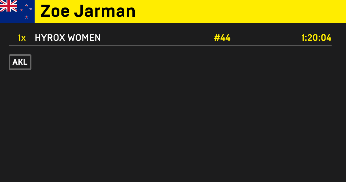 Zoe Jarman, HYROX OPEN athlete